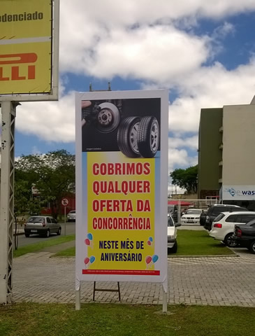 Totem com lona com impressão digital no bairro portão - Comunicação ...